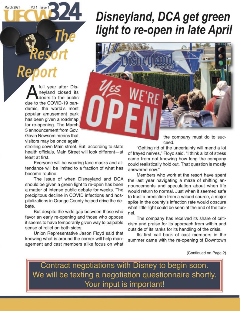Disney Newsletters - UFCW 324