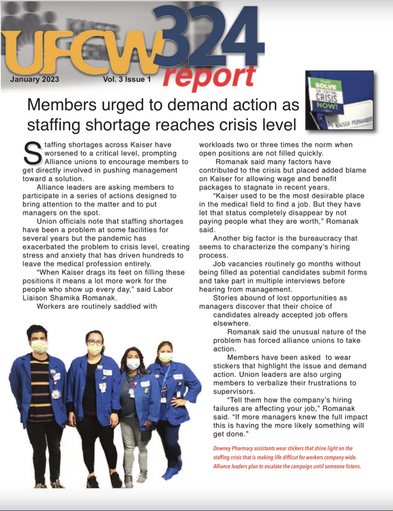 UFCW 324 Newsletter- Kaiser - UFCW 324