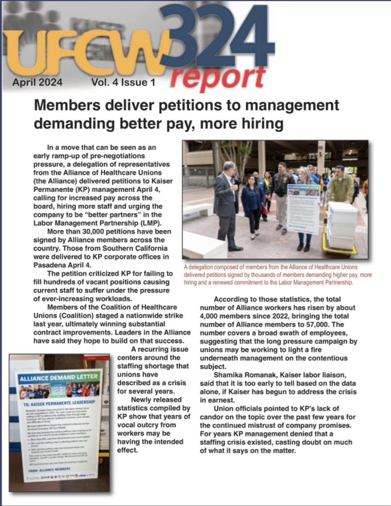 Kaiser Newsletters - UFCW 324