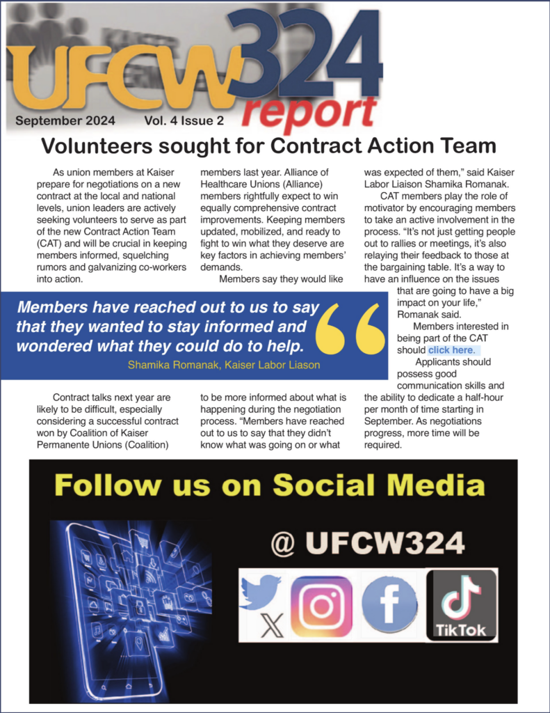 UFCW 324 Newsletter- Kaiser - UFCW 324